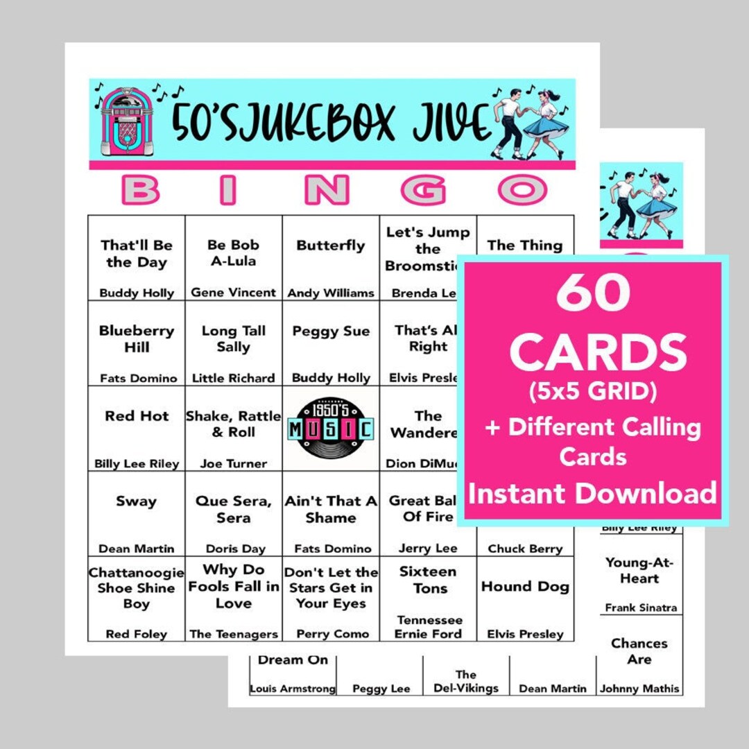 50's Music Hits, 50's Party, 50's Jukebox Jive, 1950's Party, Digital ...