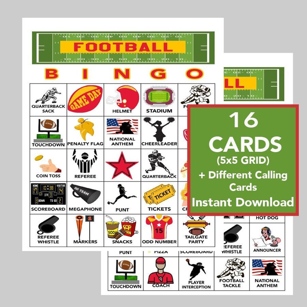 Football Bingo Game, Sports Bingo, Party Bingo, Football Games, Fun ...