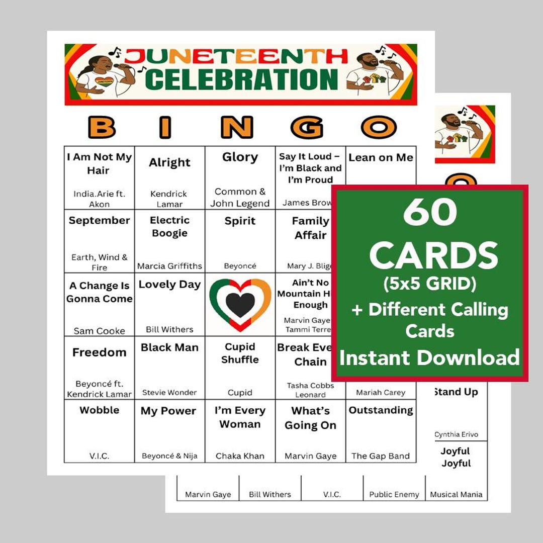 Juneteenth, Freedom Day, Juneteenth Music Bingo, Black History Bingo ...
