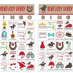 Kentucky Derby Bingo, Kentucky Derby Party, Kentucky Derby Bridal ...