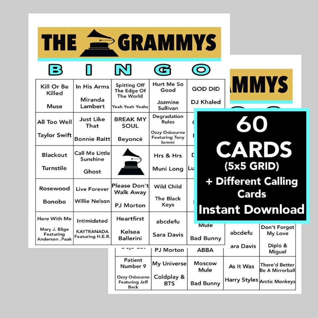 GRAMMY 2023, GRAMMY Music, GRAMMY Party, Digital Download, Bingo Games ...