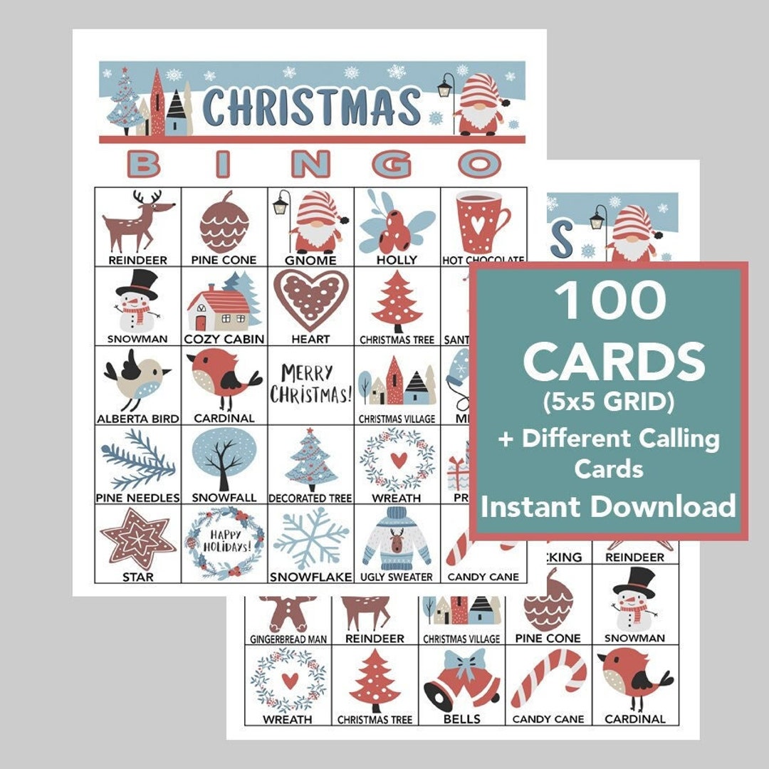 Holiday Bingo, Christmas Bingo, Holiday Games, Office Party Games ...