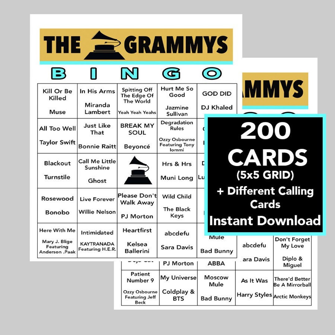 GRAMMY 2023, GRAMMY Music, GRAMMY Party, Digital Download, Bingo Games ...