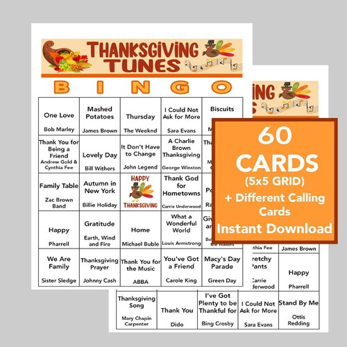 Thanksgiving Bingo Thanksgiving Games Thanksgiving Family - Etsy Canada