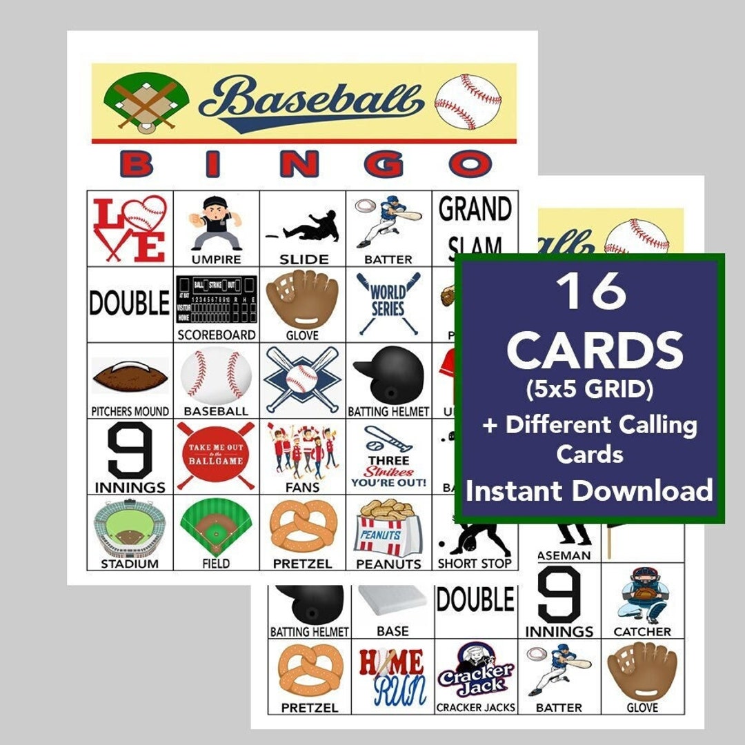 Baseball Bingo Game, Sports Bingo, Party Bingo, Baseball Games, Fun ...