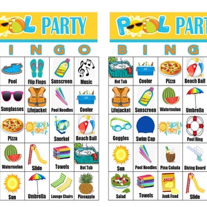 Pool Party, Pool Party Games, Instant Digital Download, Printable Games ...