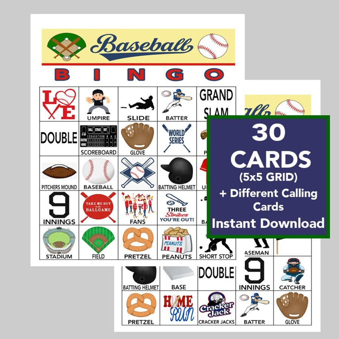 Baseball Bingo Game, Sports Bingo, Party Bingo, Baseball Games, Fun ...