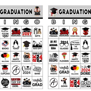 Graduation, Graduation Bingo, Grad Party, Graduation Bingo, 16 ...