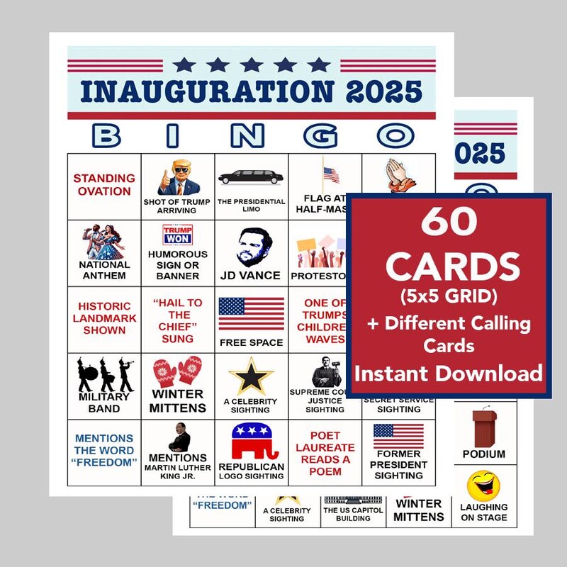 Trump Bingo Card - Etsy