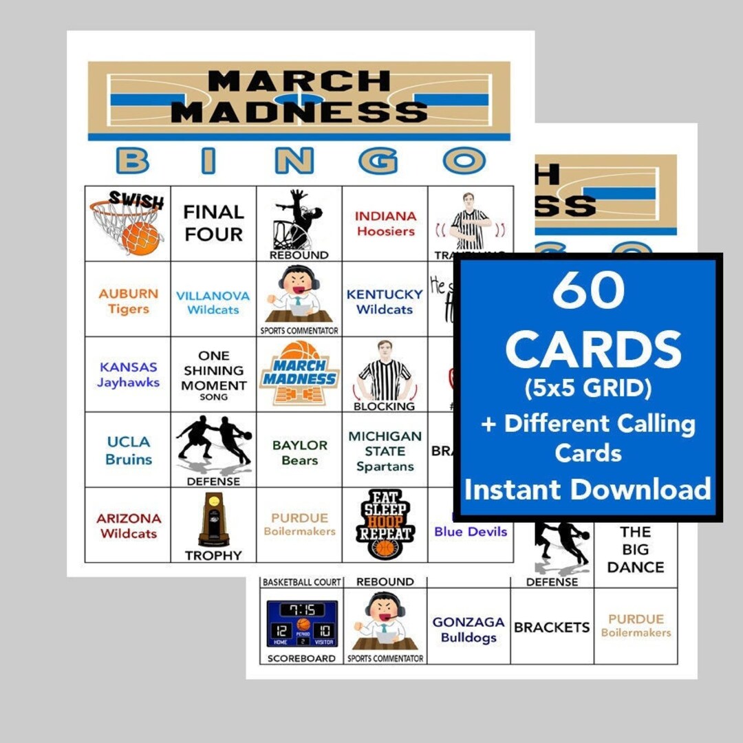March Madness Bingo, Basketball Bingo, Basketball Party, Basketball ...