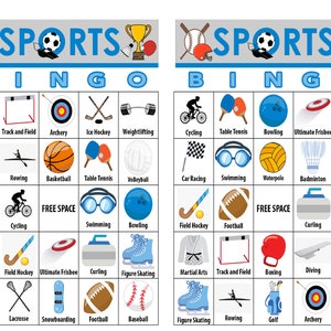 Sports Bingo Game, Summer Bingo, Party Bingo, Summer Games, Fun Games ...