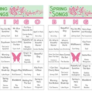 Spring Songs Bingo, Spring Party, Garden Party, Seniors Spring Game ...