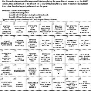 2023 Year in Review, New Years Bingo, New Years, 2023 Events, Office ...