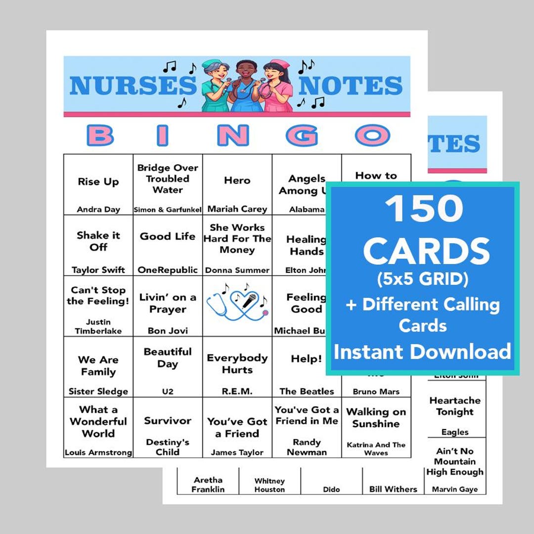 Nurse Appreciation Week Game, Nurse Graduation Bingo, Nurse Retirement ...