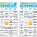 Summer Music Hits Bingo Game, 60 Cards (digital Download) - Etsy