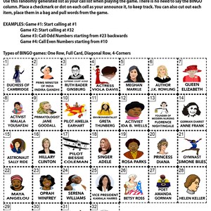 International Womens Day Bingo, Womens History Month Activities, School ...