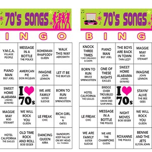 70's Music Hits, 70's Party, 70's Birthday, Instant Digital Download ...