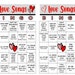 Love Songs, Love Song Bingo, Valentine's Day, Music Party, Digital ...
