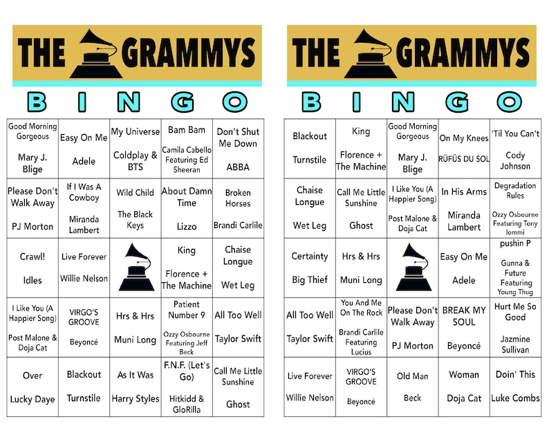 GRAMMY 2023, GRAMMY Music, GRAMMY Party, Digital Download, Bingo Games ...