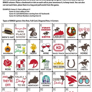 Kentucky Derby Bingo, Kentucky Derby Party, Kentucky Derby Bridal ...