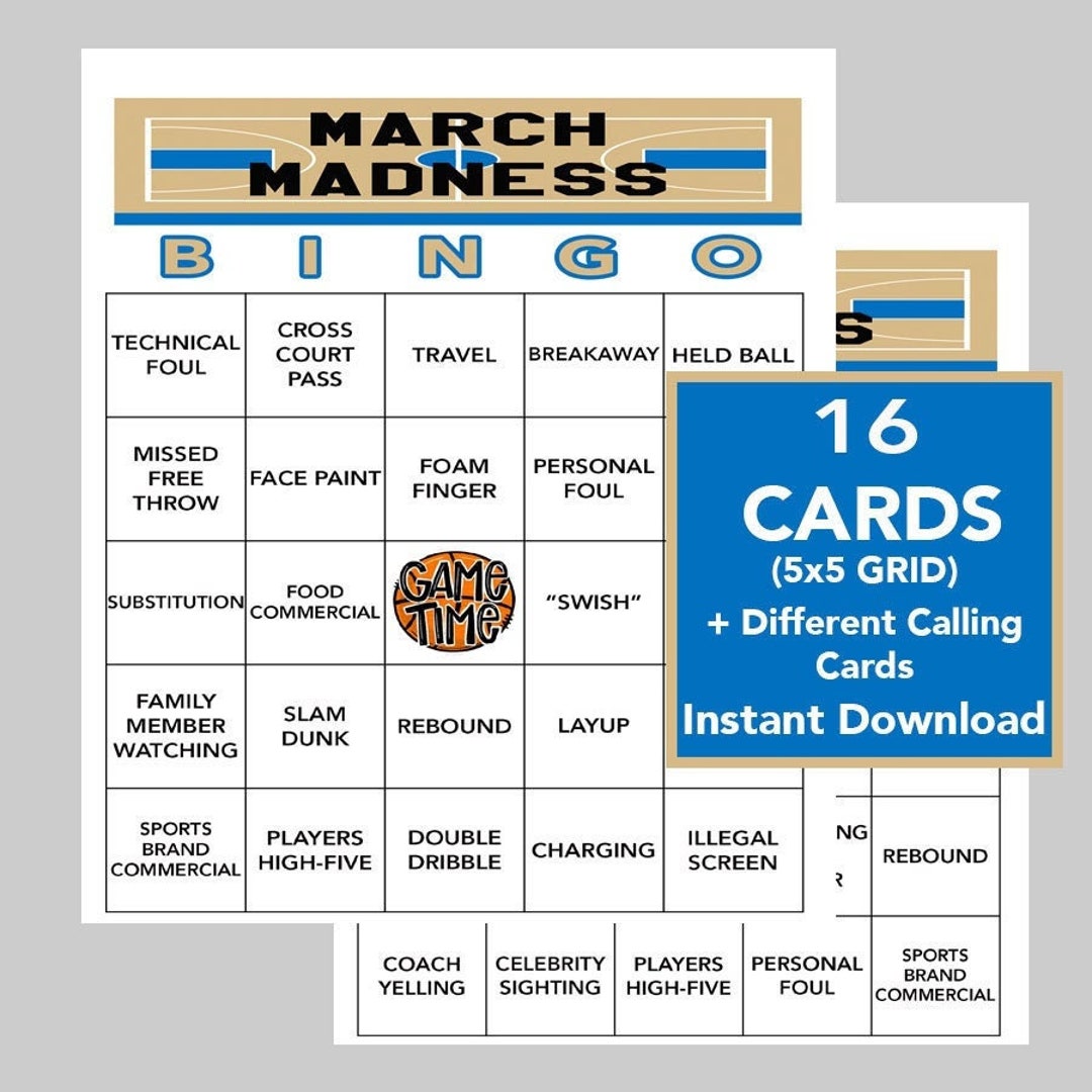Basketball Bingo | March Madness Bingo | Basketball Party | Basketball ...