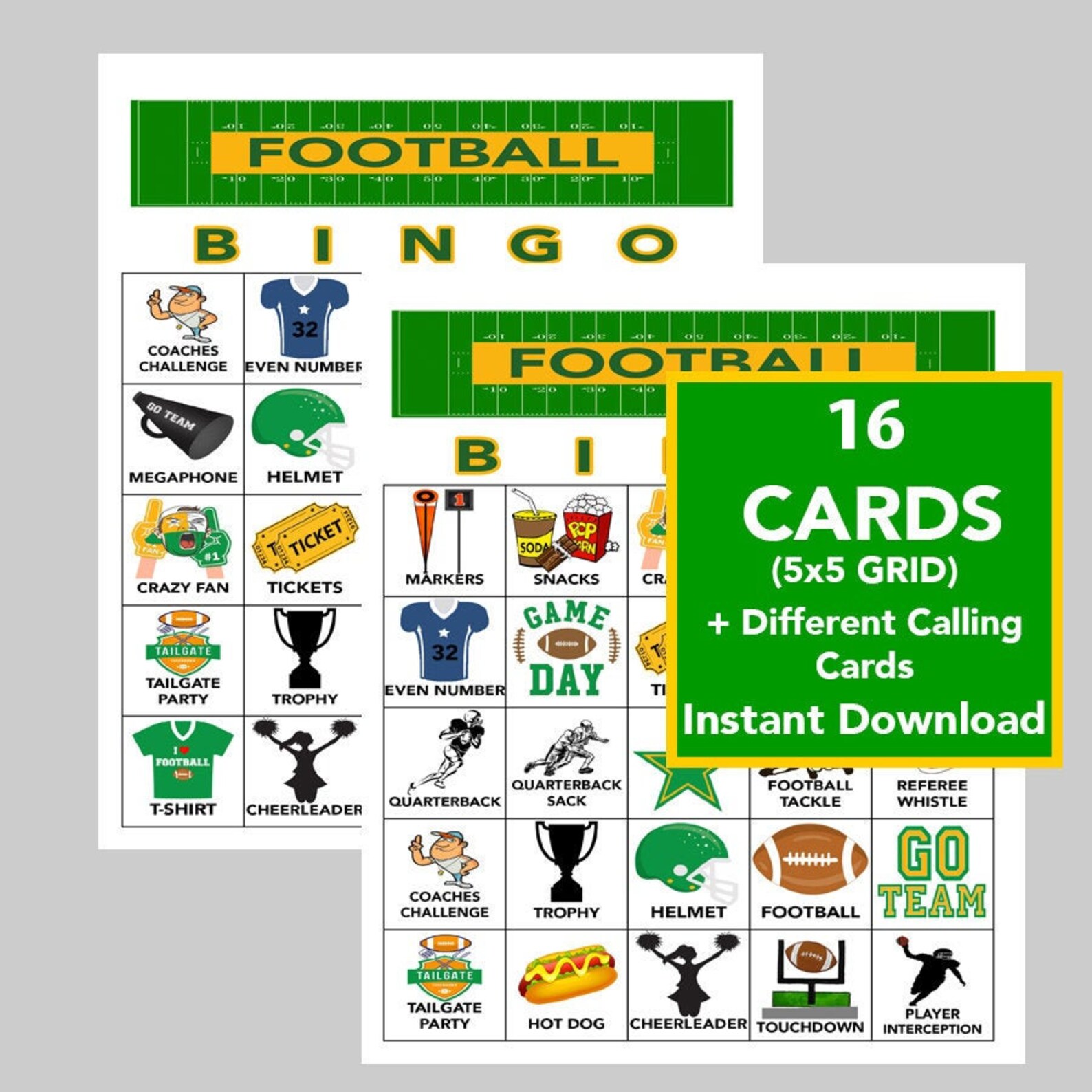 Football Bingo Game Sports Bingo Party Bingo Football - Etsy UK