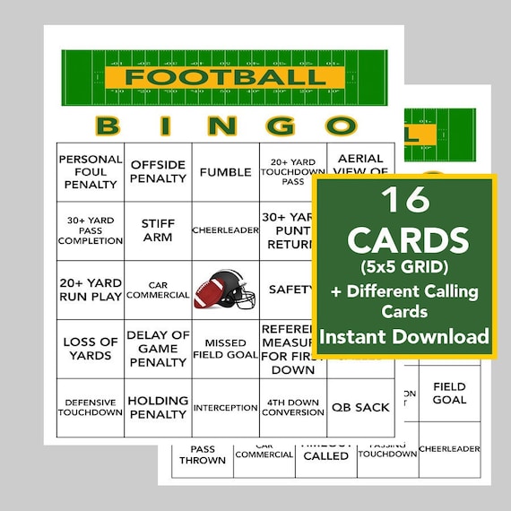 Football Bingo Games Football Bingo – Happiness Is Homemade