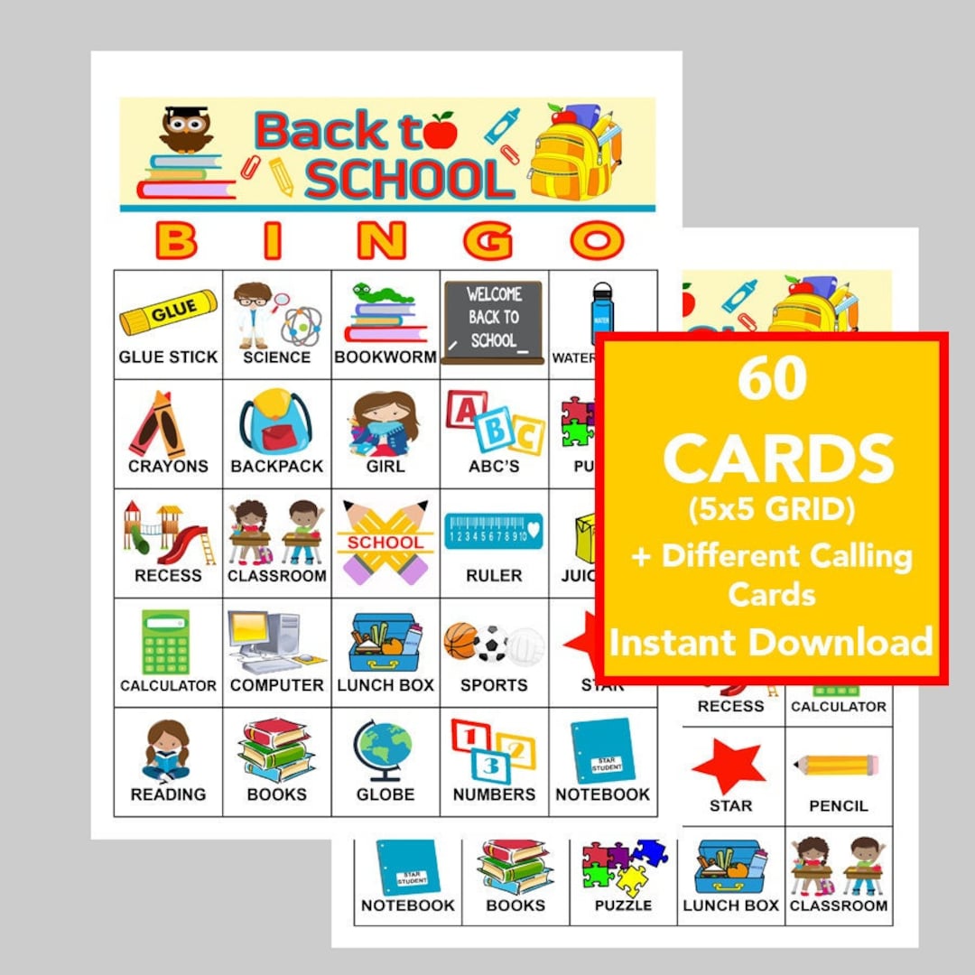 Back to School Bingo, Welcome Bingo, Fun Class Activity, Bingo Games ...