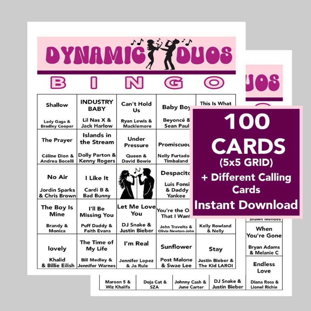 70's, 80's, 90's, 2000's, 2010's Music, Birthday Bingo, Music Bingo ...