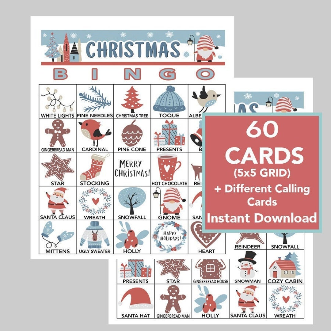 Holiday Bingo, Christmas Bingo, Holiday Games, Office Party Games ...