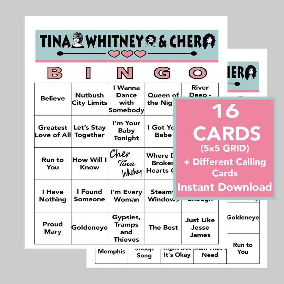 Tina Turner, Whitney Houston, Cher, Music Hits, Bingo Games, Singo ...