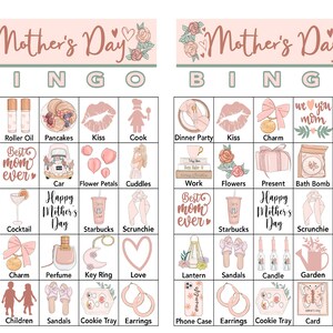 Mother's Day Bingo Game, Easy to Print & Play, Family Game Night, Group ...