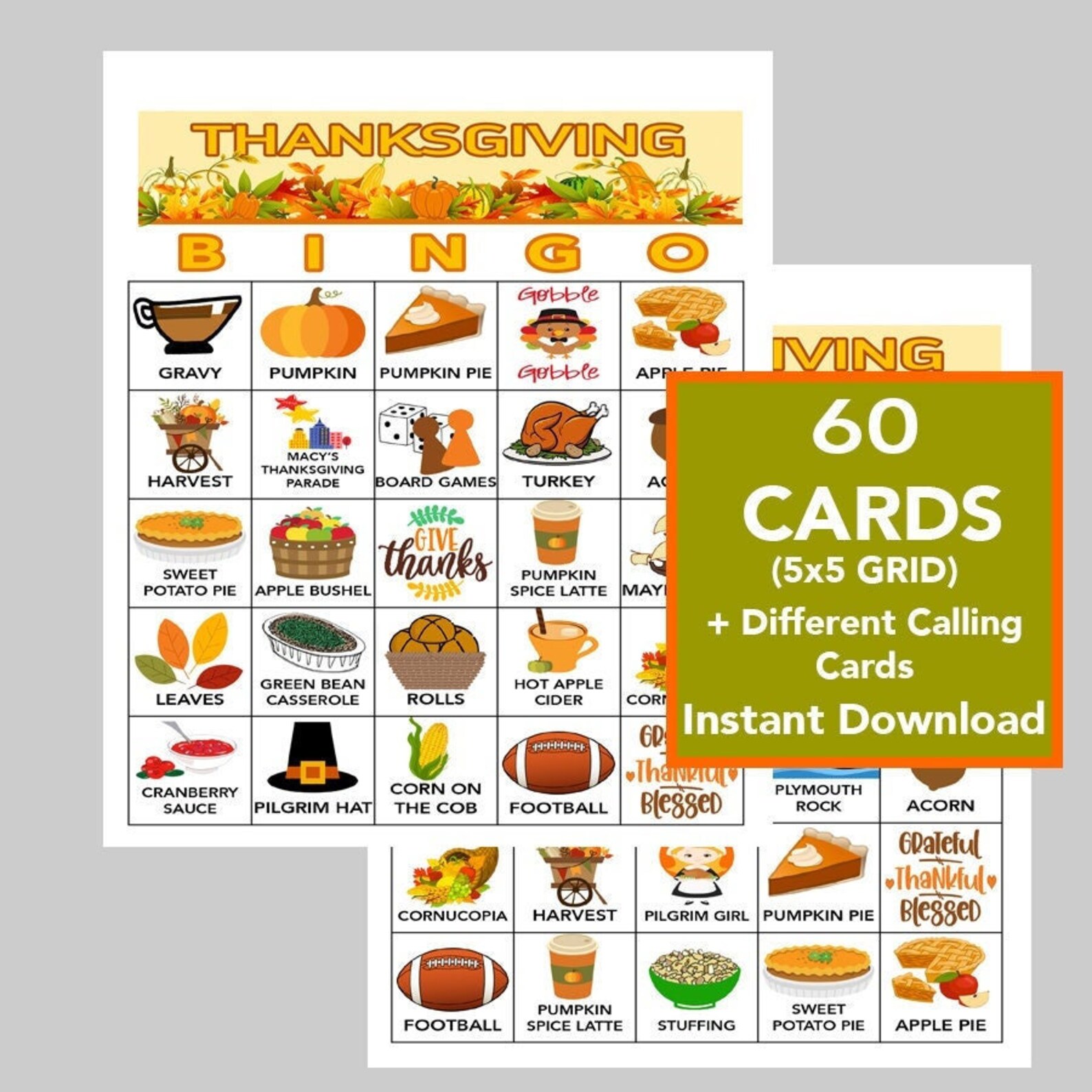 Thanksgiving Bingo Thanksgiving Games Thanksgiving Family - Etsy Canada