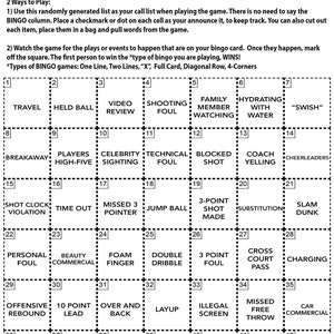 Basketball Bingo | March Madness Bingo | Basketball Party | Basketball ...