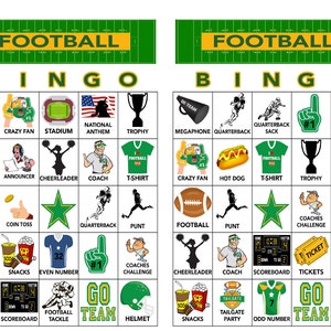 Football Bingo Game, Sports Bingo, Party Bingo, Football Games, Fun ...
