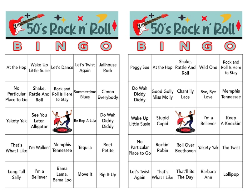 50's Rock 'n' Roll 50's Rock 'n' Roll - Etsy