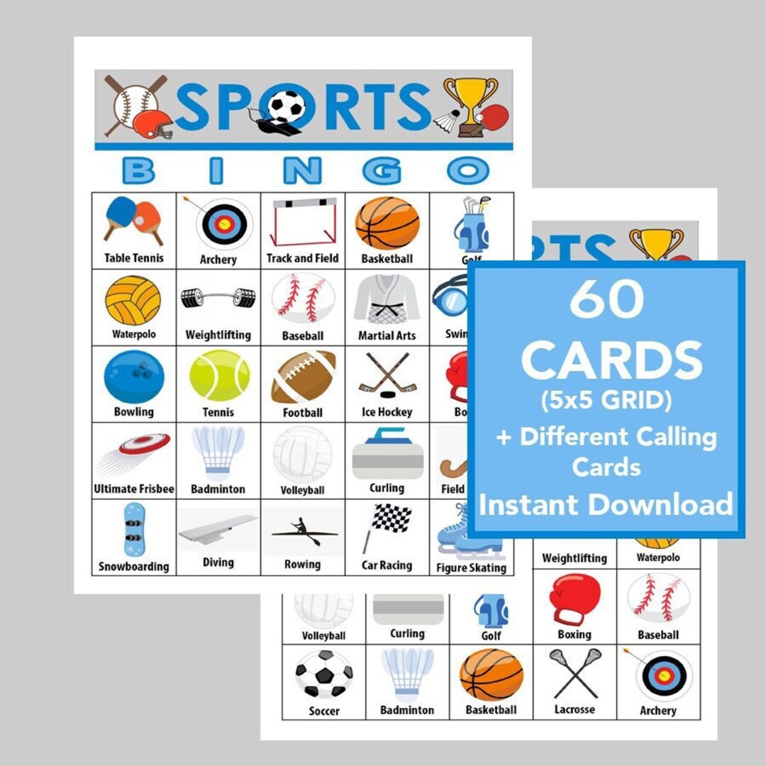 Sports Bingo Game, Summer Bingo, Party Bingo, Summer Games, Fun Games ...