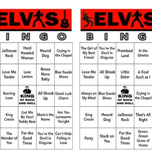 Elvis Presley Hits, Elvis Music, Bingo Games, Instant Digital Download ...