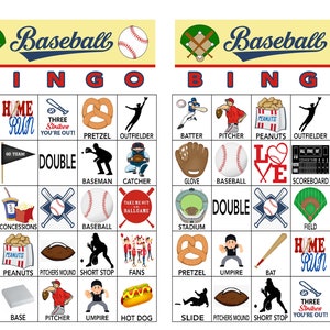 Baseball Bingo Game, Sports Bingo, Party Bingo, Baseball Games, Fun ...