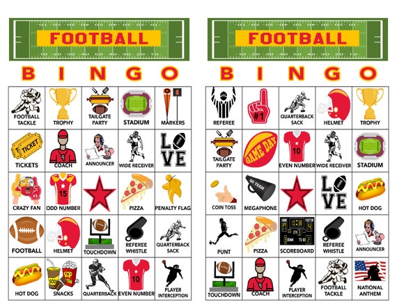 Football Bingo Games Football Bingo – Happiness Is Homemade