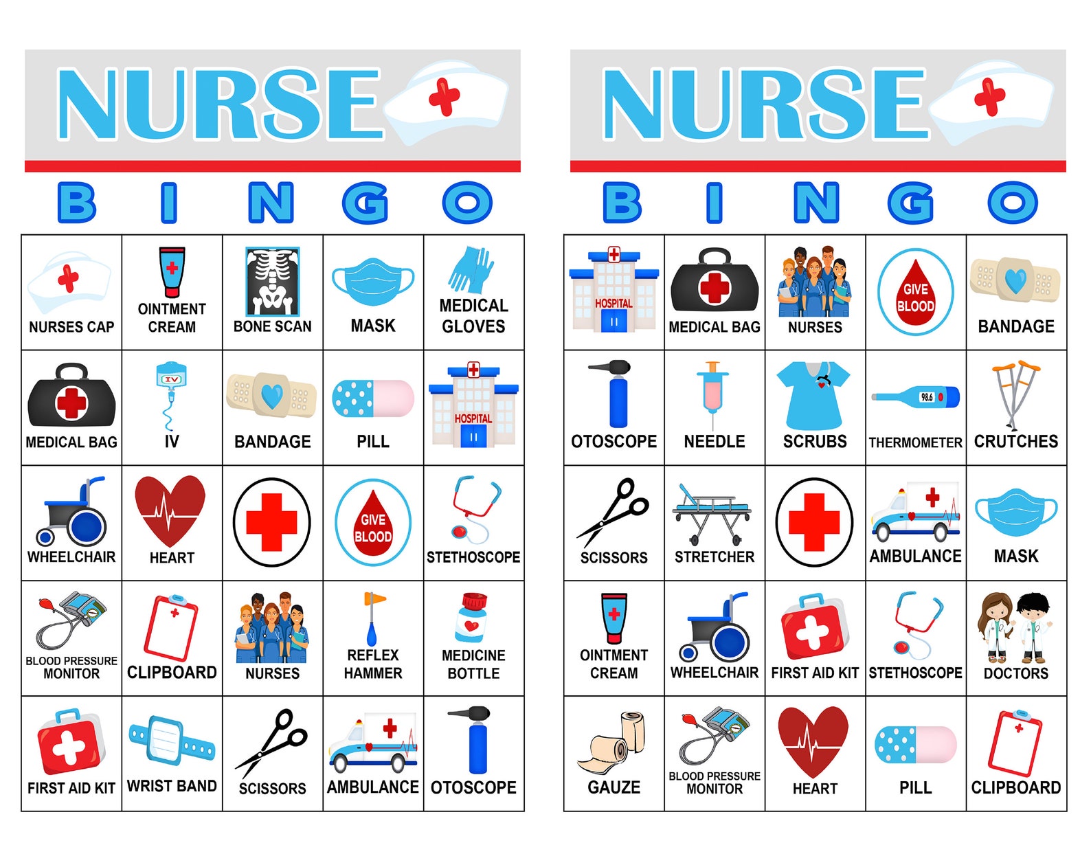 Medical Bingo Game Nurse Appreciation Week Nurse - Etsy