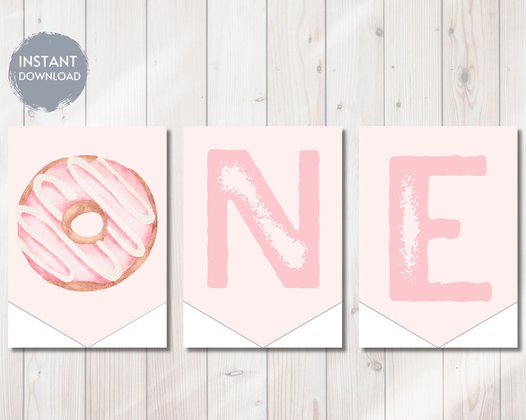 DONUT High Chair Banner, Sweet One Birthday Theme, Donut Bday Decor ...