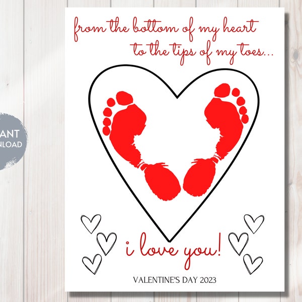 Baby Footprint Heart - Etsy
