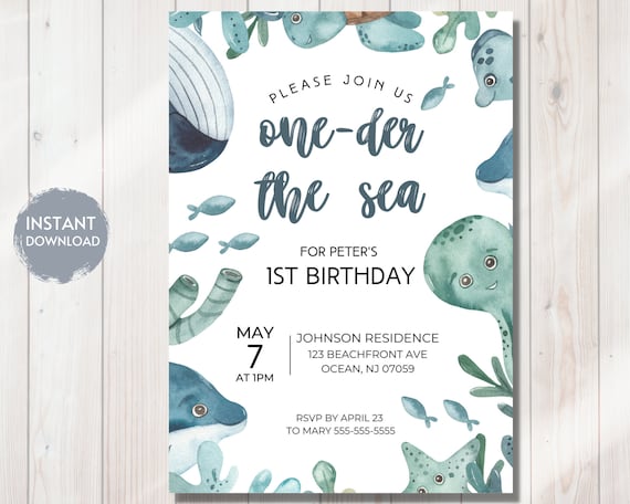 Under The Sea Invitation Wording Templates Submarine Birthday Party