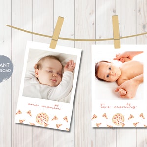 Pizza MILESTONE BANNER, Slice of Fun 1ST Birthday Theme, Pizza Parlor ...