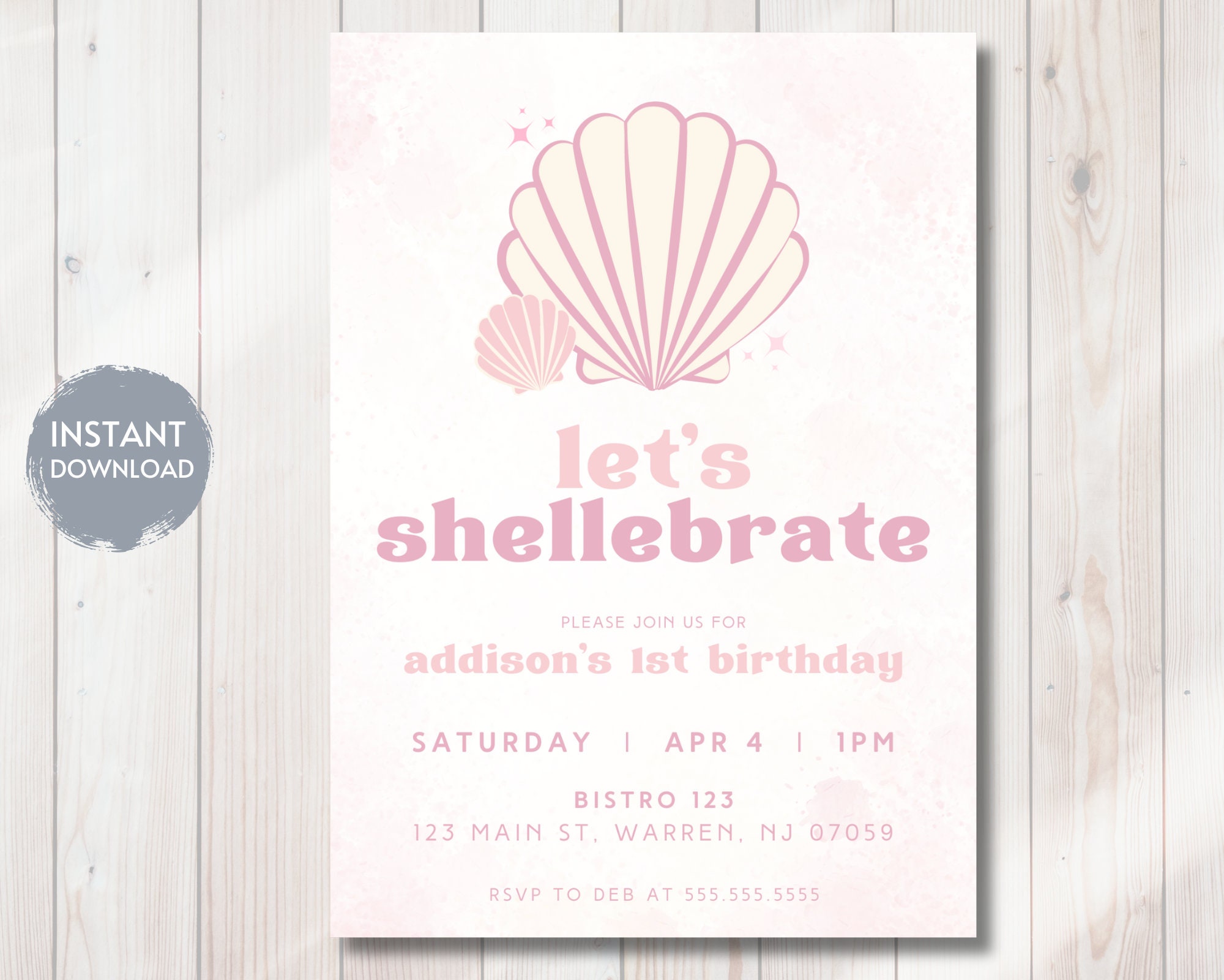 Clam Shaped Invitations