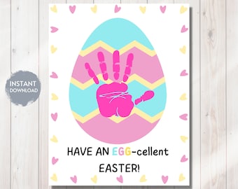 Handprint Easter Template - Etsy