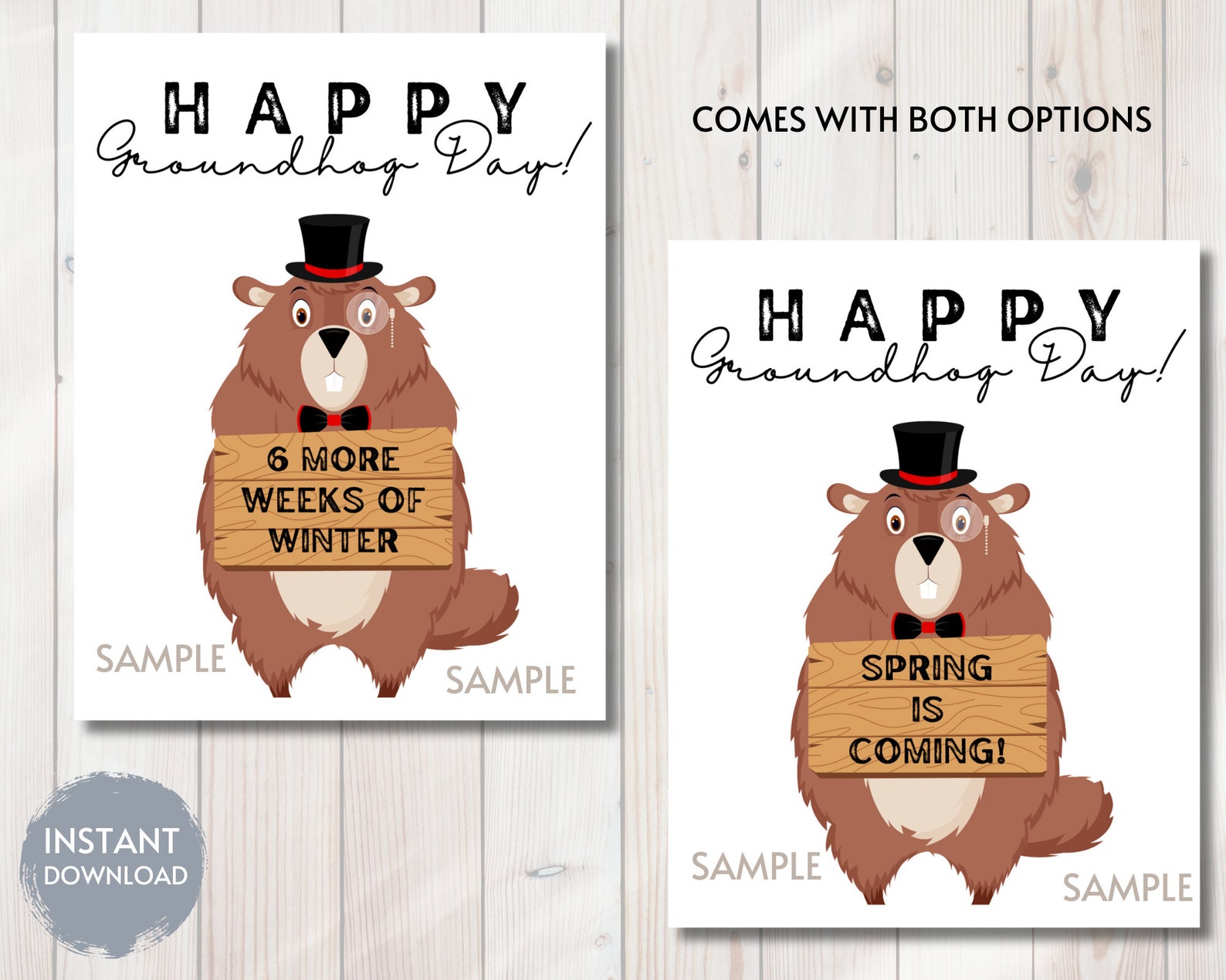 GROUNDHOG DAY Handprint Template, Digital Download, Groundhog Day ...