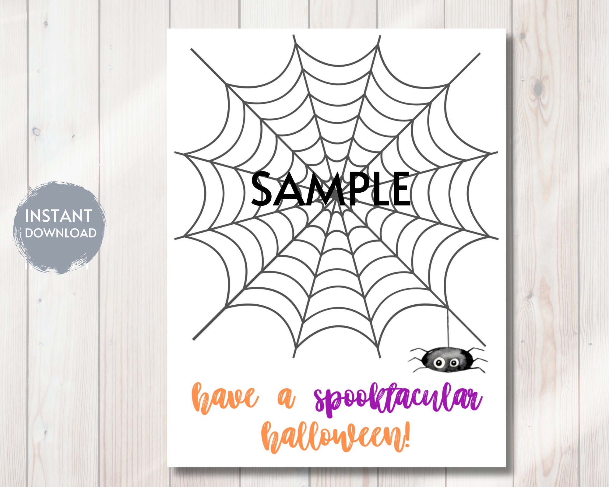 HALLOWEEN Handprint Craft TEMPLATE, Spider Web Craft, Instant Digital ...