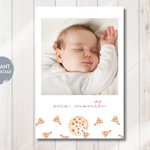 Pizza MILESTONE BANNER, Slice of Fun 1ST Birthday Theme, Pizza Parlor ...